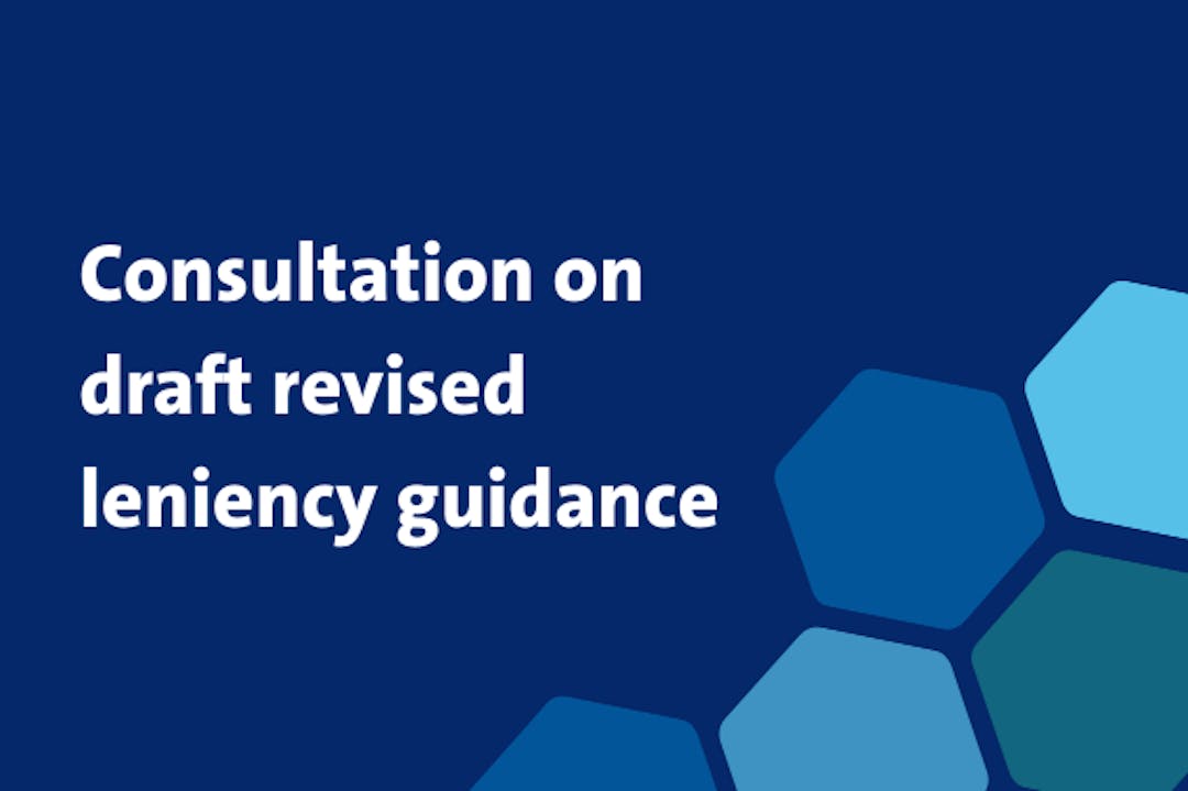 Leniency and no-action in cartel cases | CMA Connect